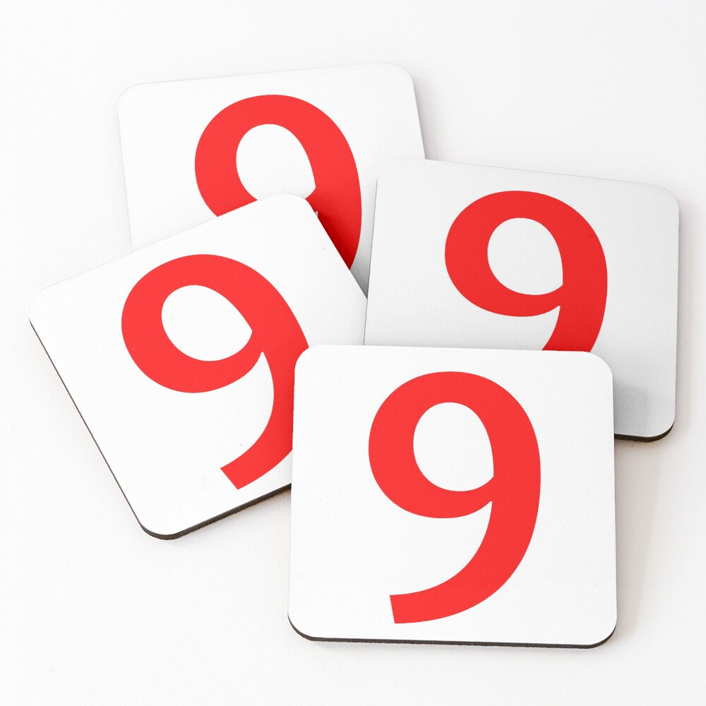 "Red color Number 9 " Poster for Sale by WECreations | Redbubble