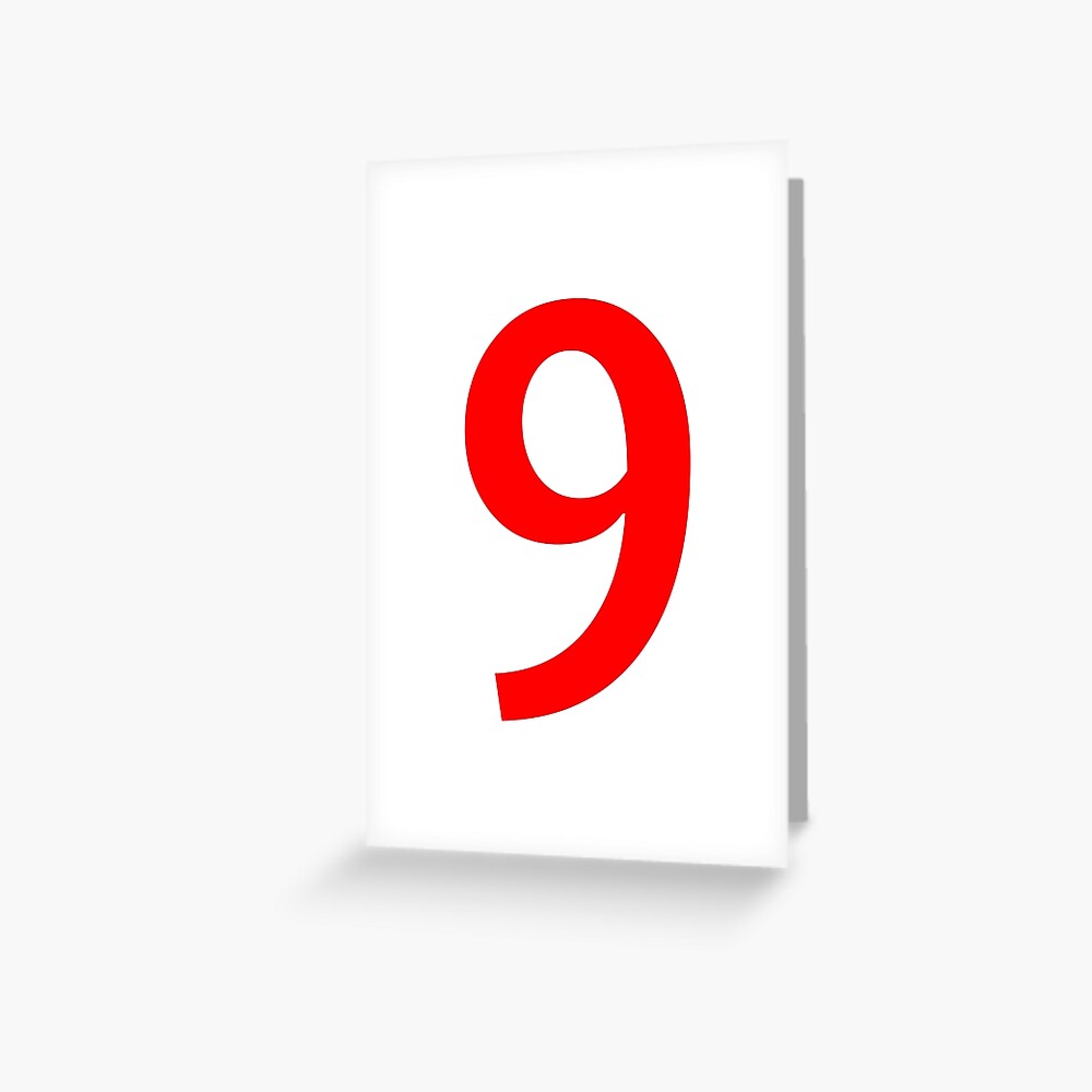 "Red color Number 9 " Poster for Sale by WECreations | Redbubble