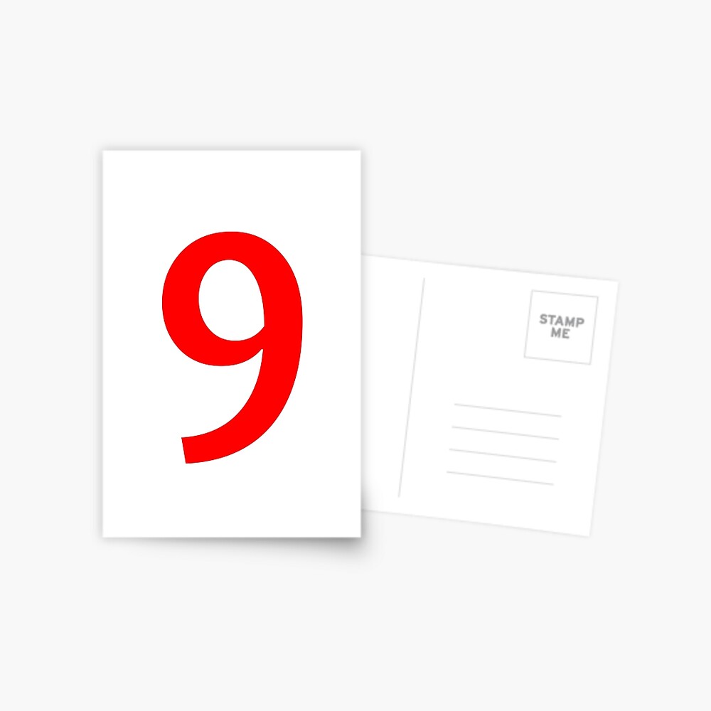 "Red color Number 9 " Poster for Sale by WECreations | Redbubble