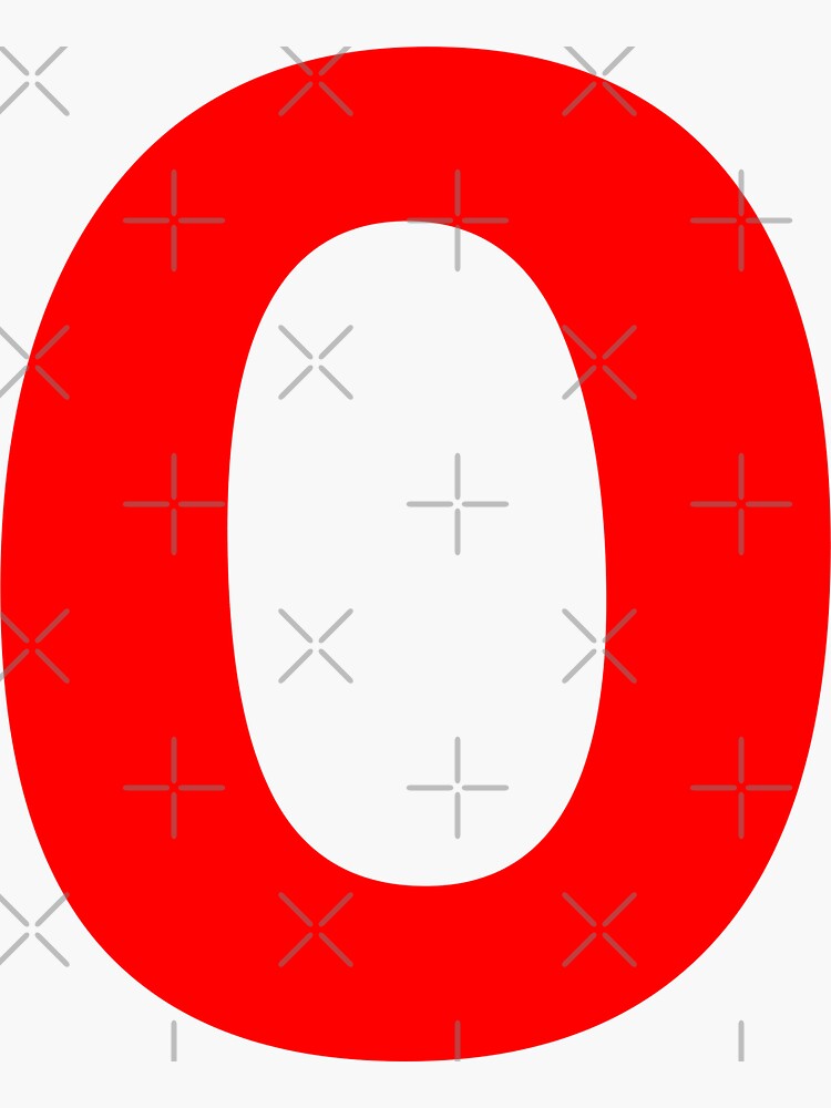 "Red color Number 0 " Sticker for Sale by WECreations | Redbubble