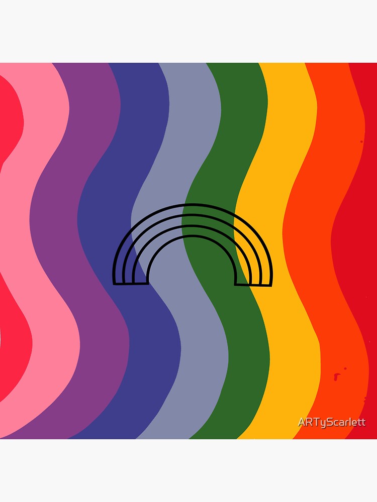 "Rainbow, Rainbow - digital art - " Sticker for Sale by ARTyScarlett ...
