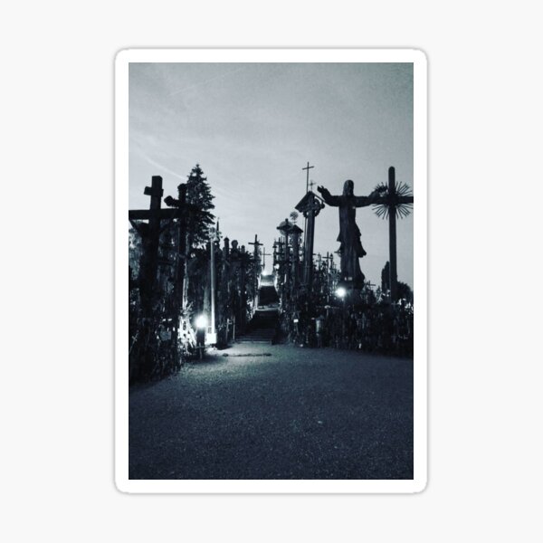 "Winter Wooden Cross" Sticker for Sale by TrickyGraphics | Redbubble