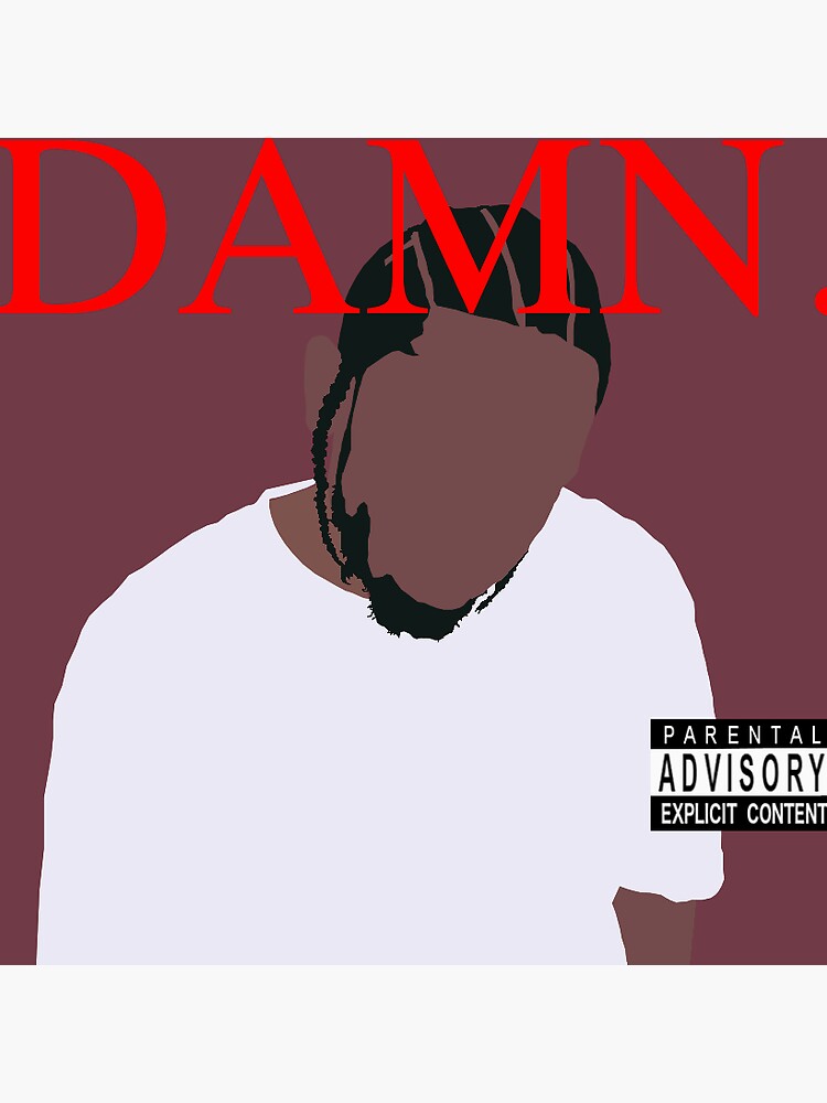 "DAMN. Kendrick Lamar minimalist design" Sticker for Sale by ...