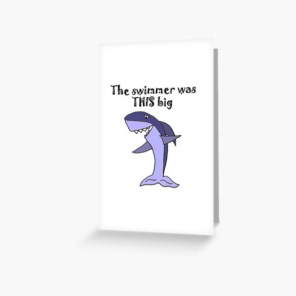 "Funny Funky Shark Telling Fish Story" Greeting Card by naturesfancy ...