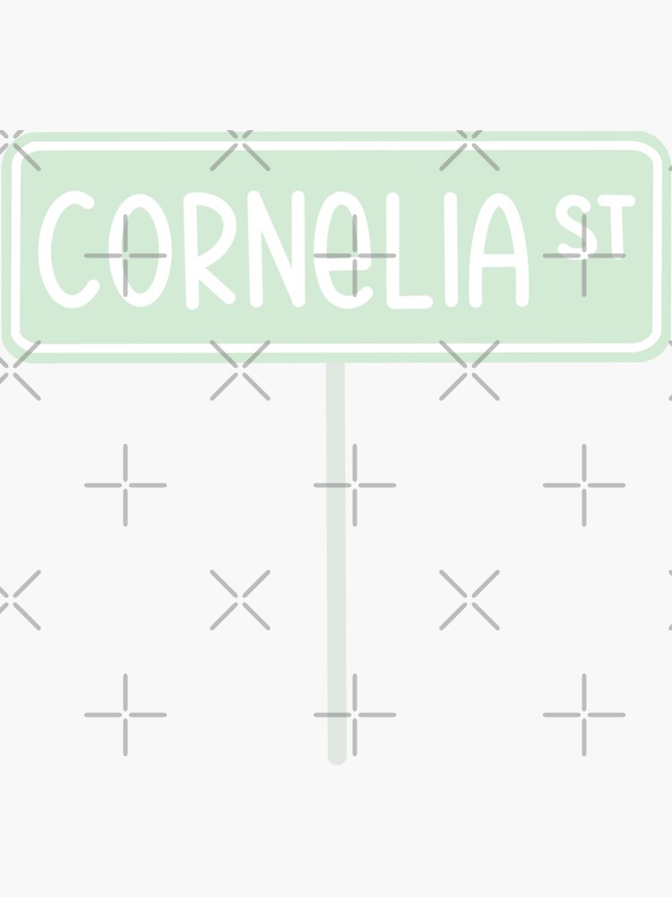 "Cornelia St" Sticker for Sale by Sofia Ong | Redbubble
