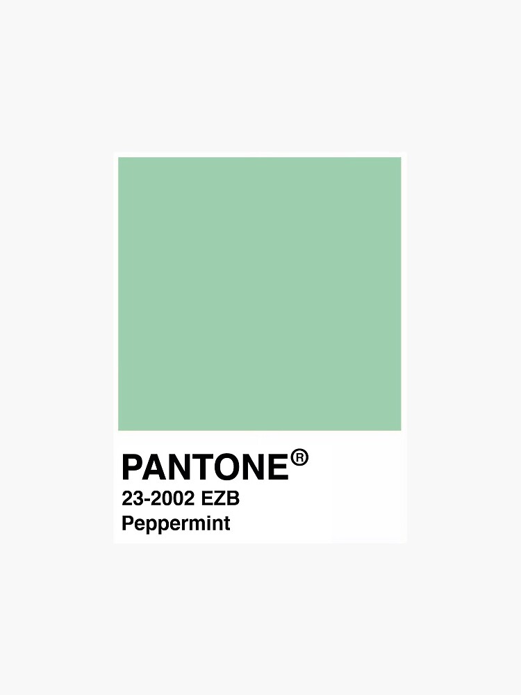"PANTONE Peppermint Sticker" Sticker for Sale by elizagnes | Redbubble