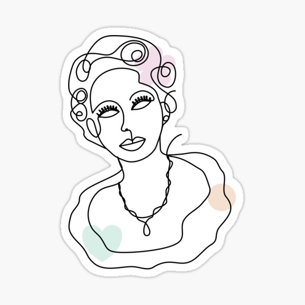 "Woman line art,minimal design,minimal line art" Sticker for Sale by ...