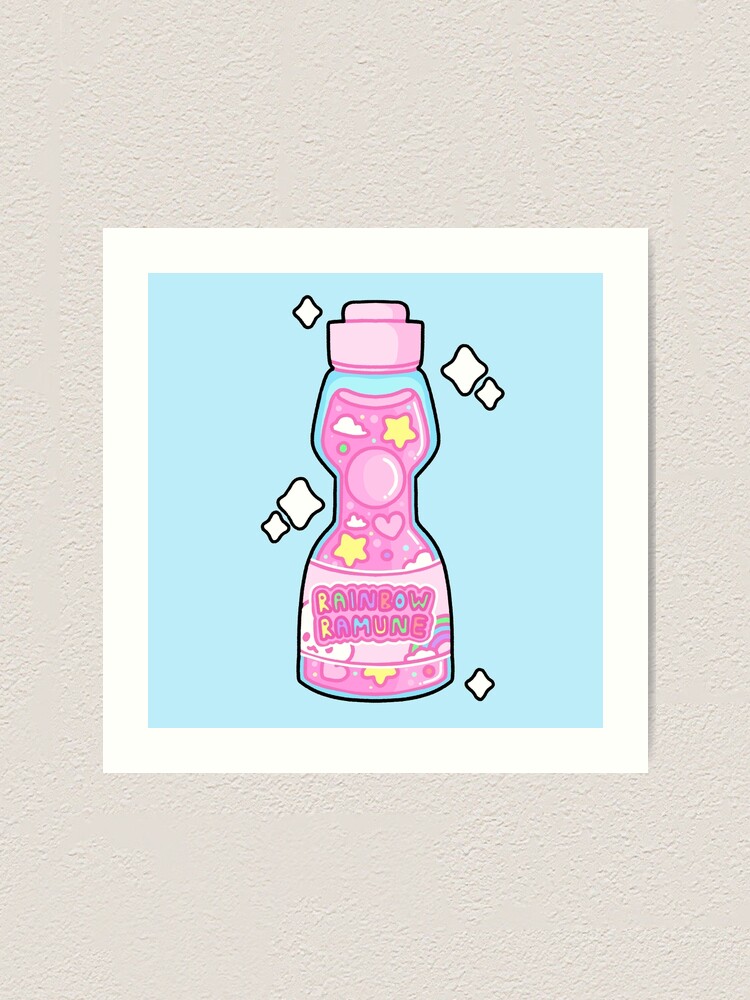 "Kawaii Rainbow Ramune" Art Print by Altiariia | Redbubble