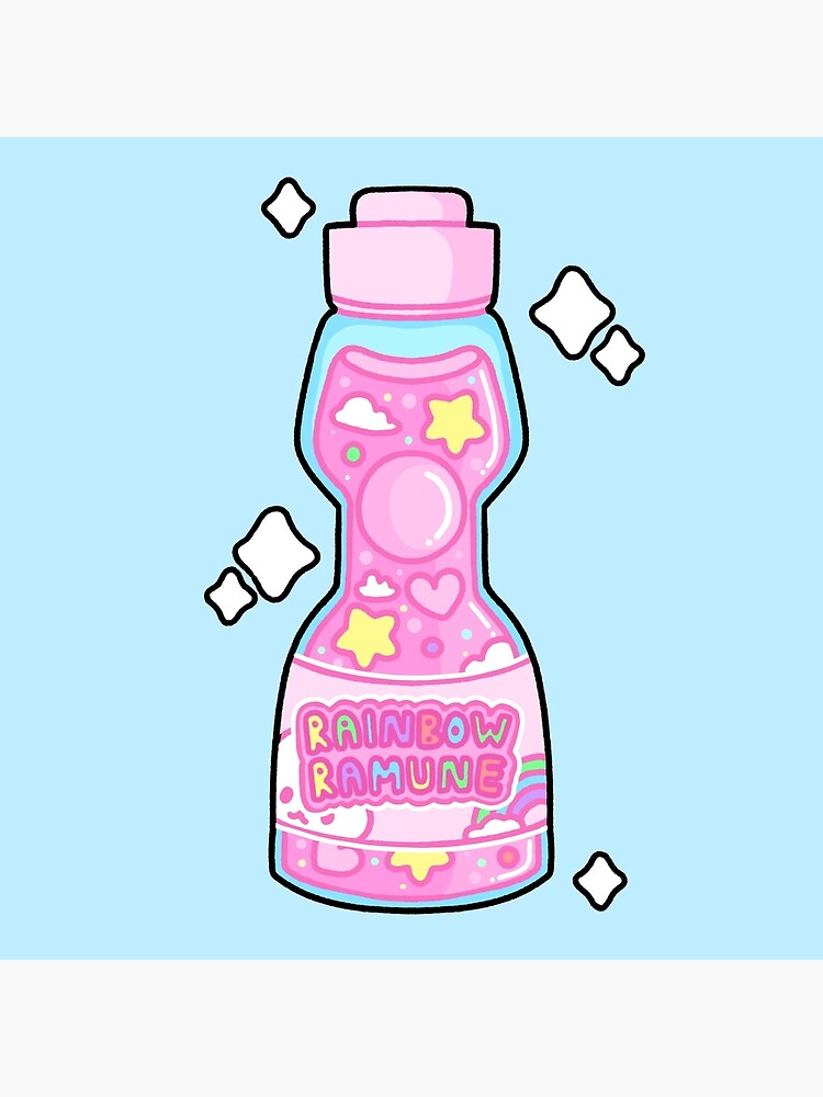 "Kawaii Rainbow Ramune" Art Print by Altiariia | Redbubble