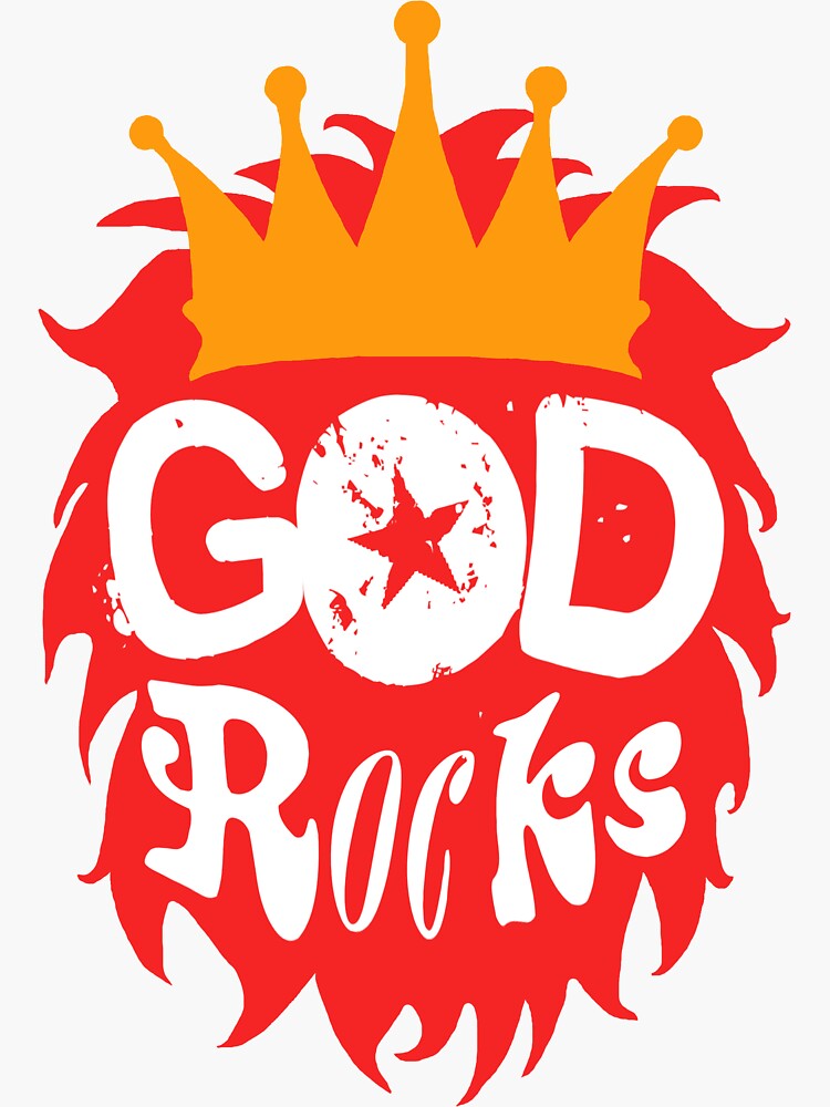 "God Rocks" Sticker for Sale by NIK-A-NORY | Redbubble