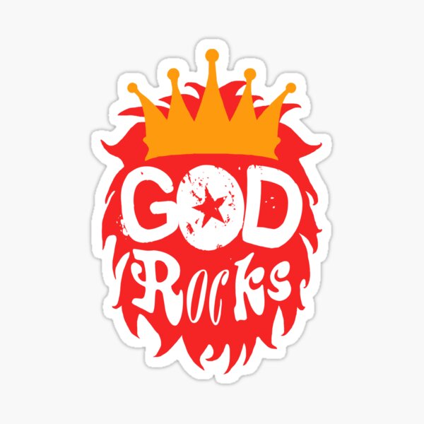"God Rocks" Sticker for Sale by NIK-A-NORY | Redbubble
