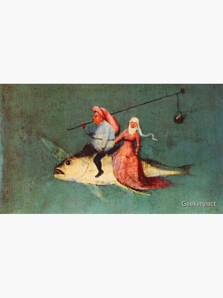 "Weird flying fish with riders design by Hieronymus Bosch" Greeting ...