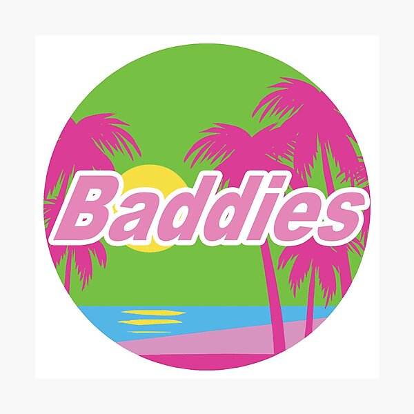 "Baddies Sunset Circle Logo" Photographic Print by arishatz | Redbubble