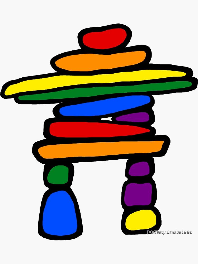 "Pride - Inukshuk" Sticker for Sale by pomegranatetees | Redbubble