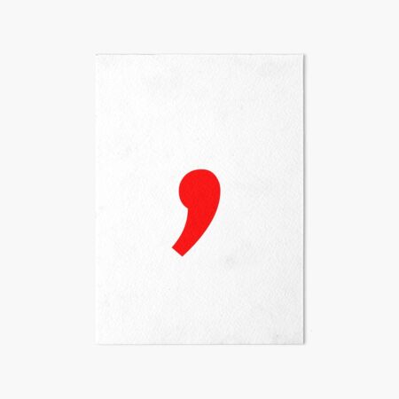 "Red color Comma / Apostrophe " Art Board Print for Sale by WECreations ...