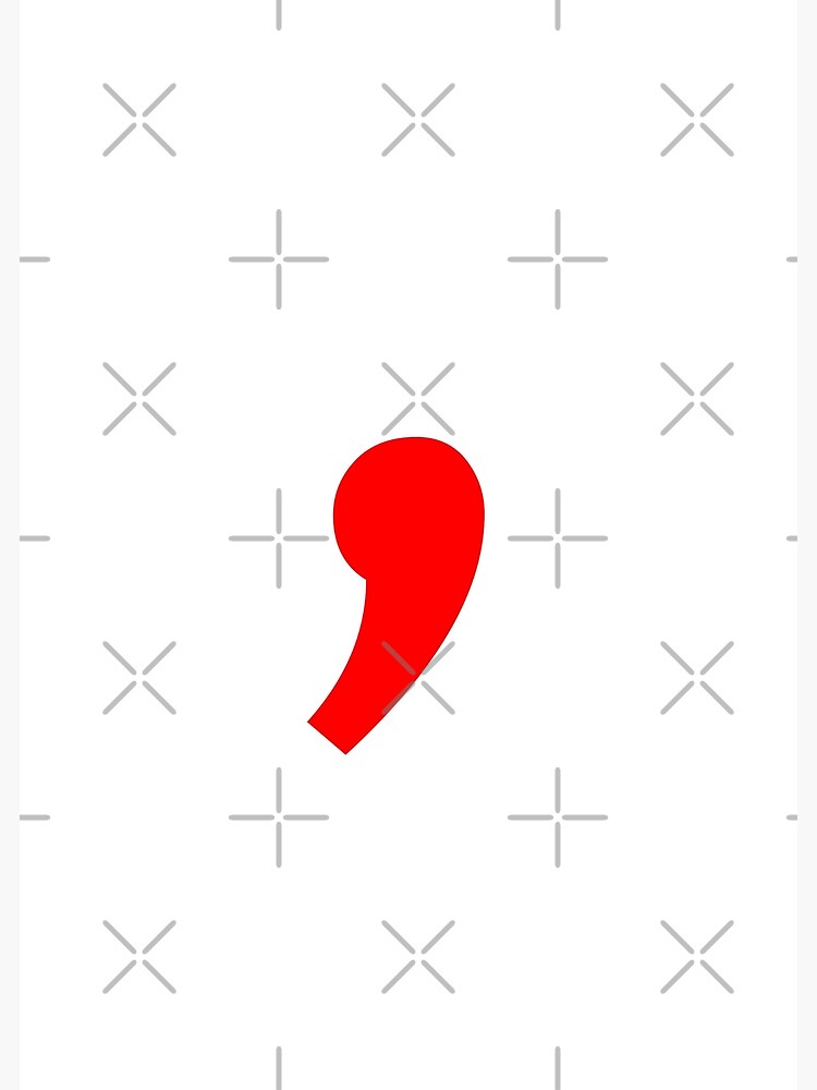 "Red color Comma / Apostrophe " Poster by WECreations | Redbubble