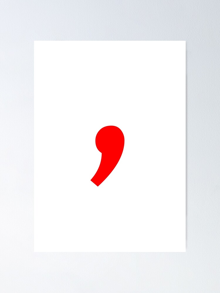"Red color Comma / Apostrophe " Poster by WECreations | Redbubble