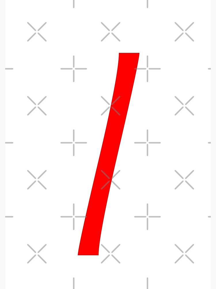 "Red color Forward Slash" Poster for Sale by WECreations | Redbubble