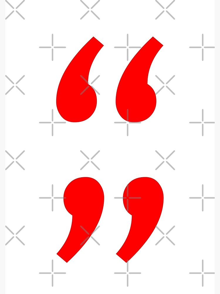 "Red color Quotation marks / Inverted Commas / Commas / 66 / 99" Poster ...