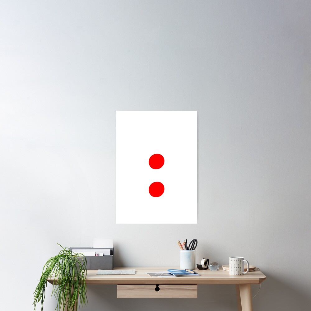 "Red color Colon / Punctuation mark" Poster for Sale by WECreations ...