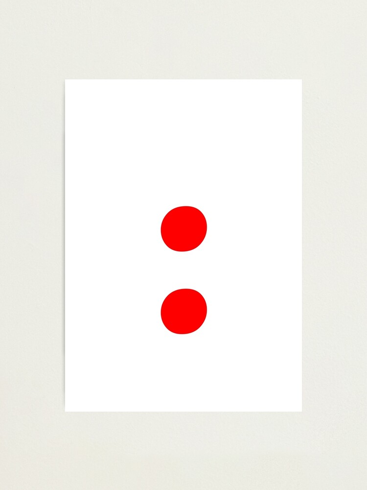 "Red color Colon / Punctuation mark" Photographic Print for Sale by ...