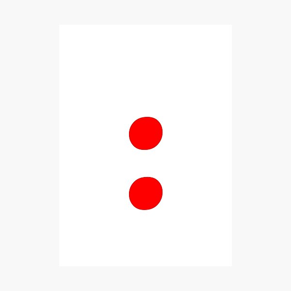 "Red color Colon / Punctuation mark" Photographic Print for Sale by ...