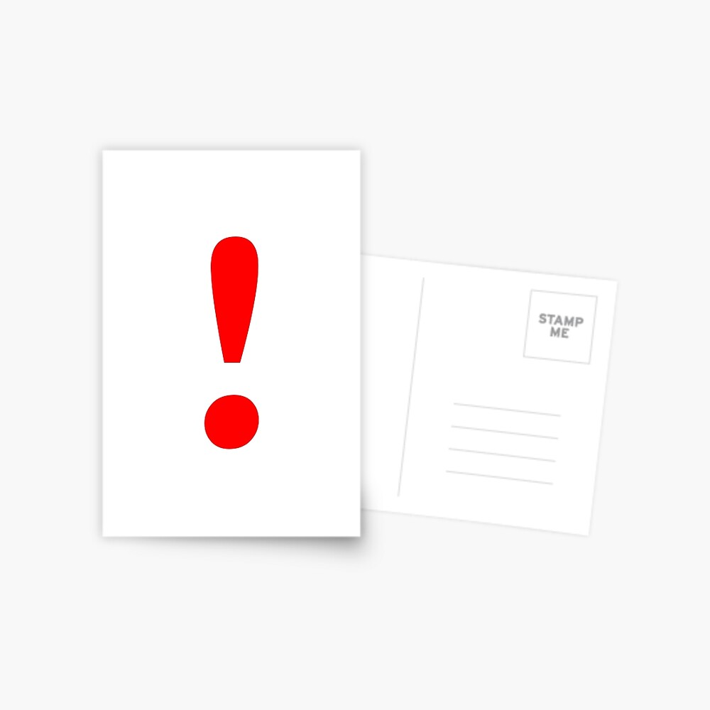 "Red color Exclamation Mark / Exclamation Point" Sticker for Sale by ...