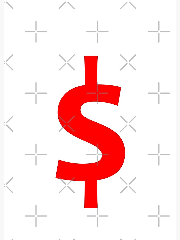 "Red color Dollar sign / USD / American Dollar Sign " Poster for Sale ...
