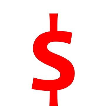 "Red color Dollar sign / USD / American Dollar Sign " Poster for Sale ...