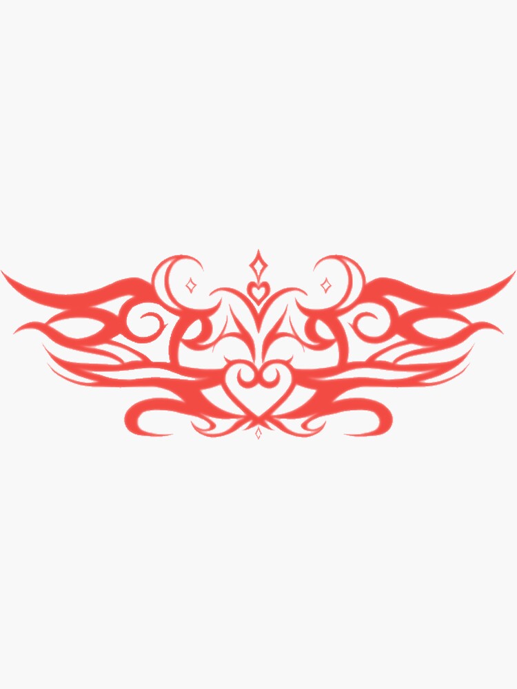 "Tramp Stamp (Red) " Sticker for Sale by dasyiie | Redbubble