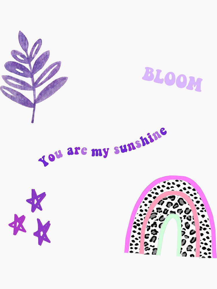 "violet sticker pack" Sticker for Sale by Raniaabohatab | Redbubble