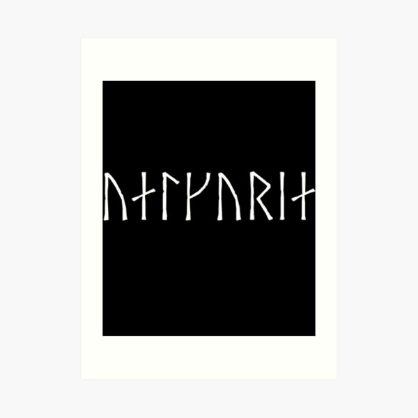 "Valkyrja Valkyrie Norse Younger Futhark Viking Runes" Art Print for ...
