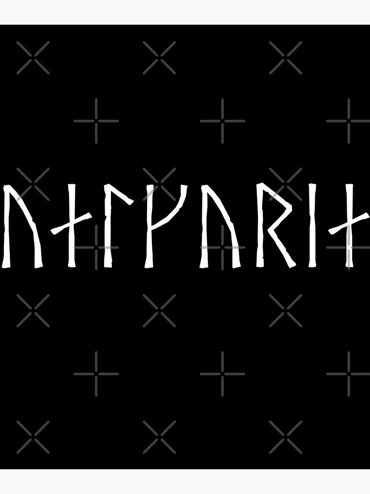 "Valkyrja Valkyrie Norse Younger Futhark Viking Runes" Art Print for ...