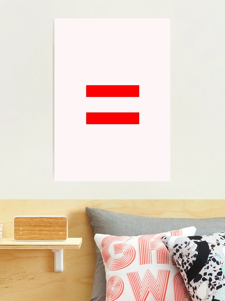 Red Equal Sign Tattoo