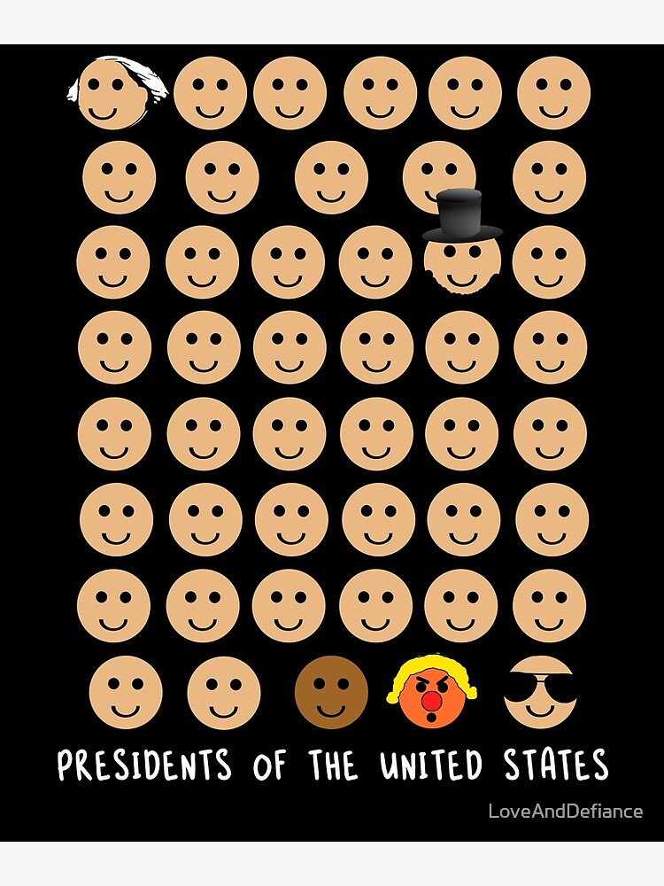 Póster « Presidentes de los Estados Unidos Emojis» de LoveAndDefiance ...