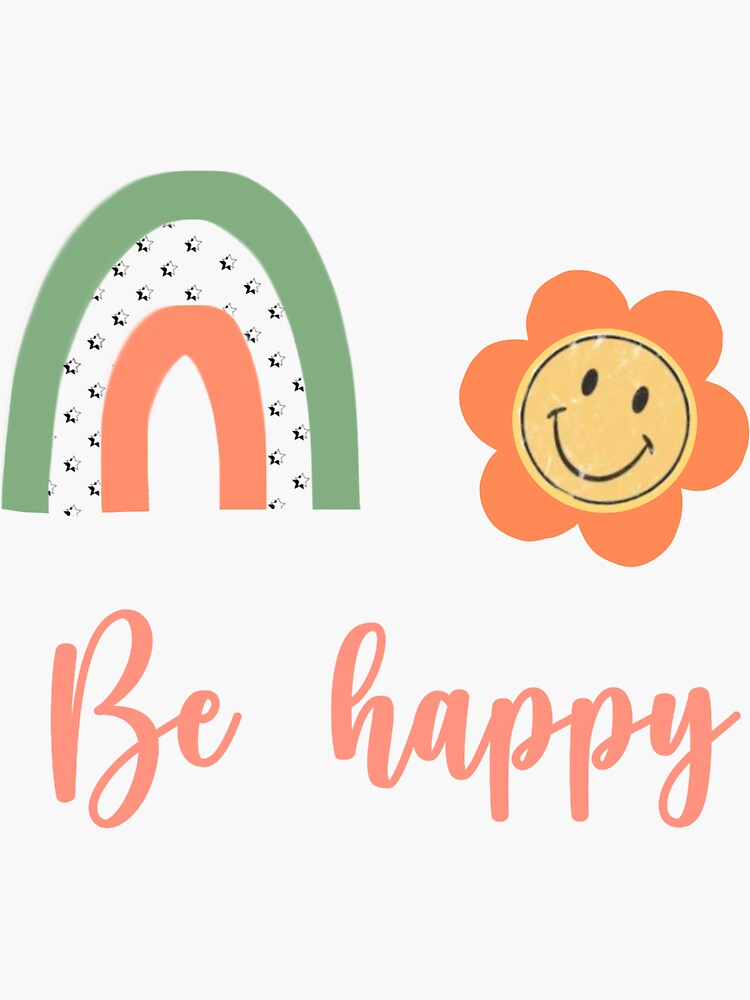 "Be Happy sticker pack" Sticker for Sale by Raniaabohatab | Redbubble