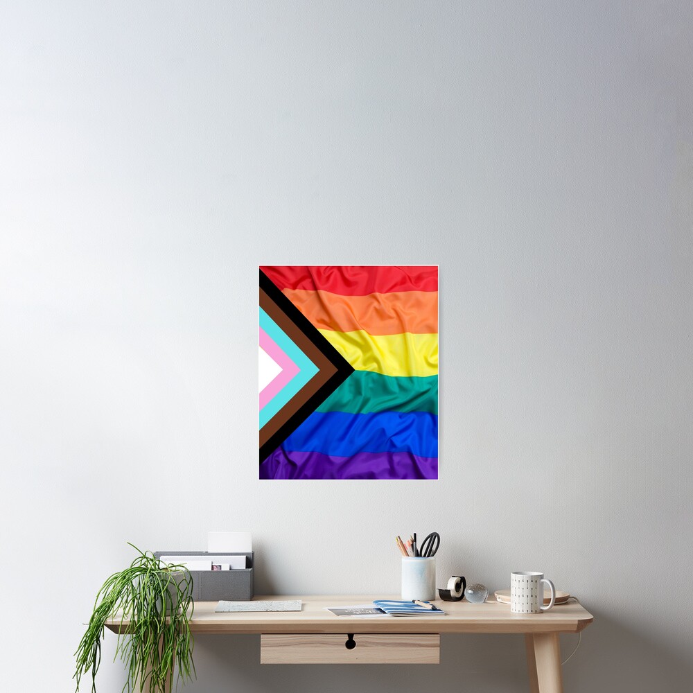 "PROGRESS PRIDE FLAG LGBT NEW PRIDE FLAG RAINBOW EQUALITY" Poster for Sale by CeraRoss | Redbubble