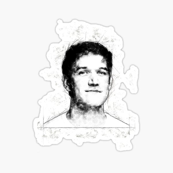"Bo Burnham Custom Made Sketch Portrait-Bo Burham:Inside" Sticker for ...