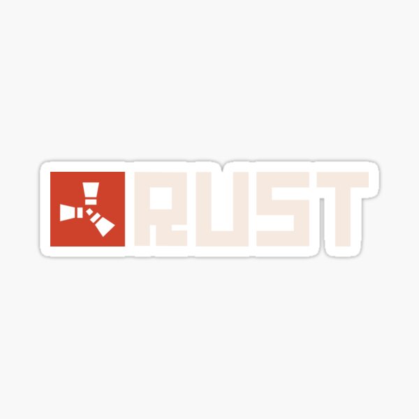 "Rust Logo" Sticker for Sale by Shineytrooper | Redbubble