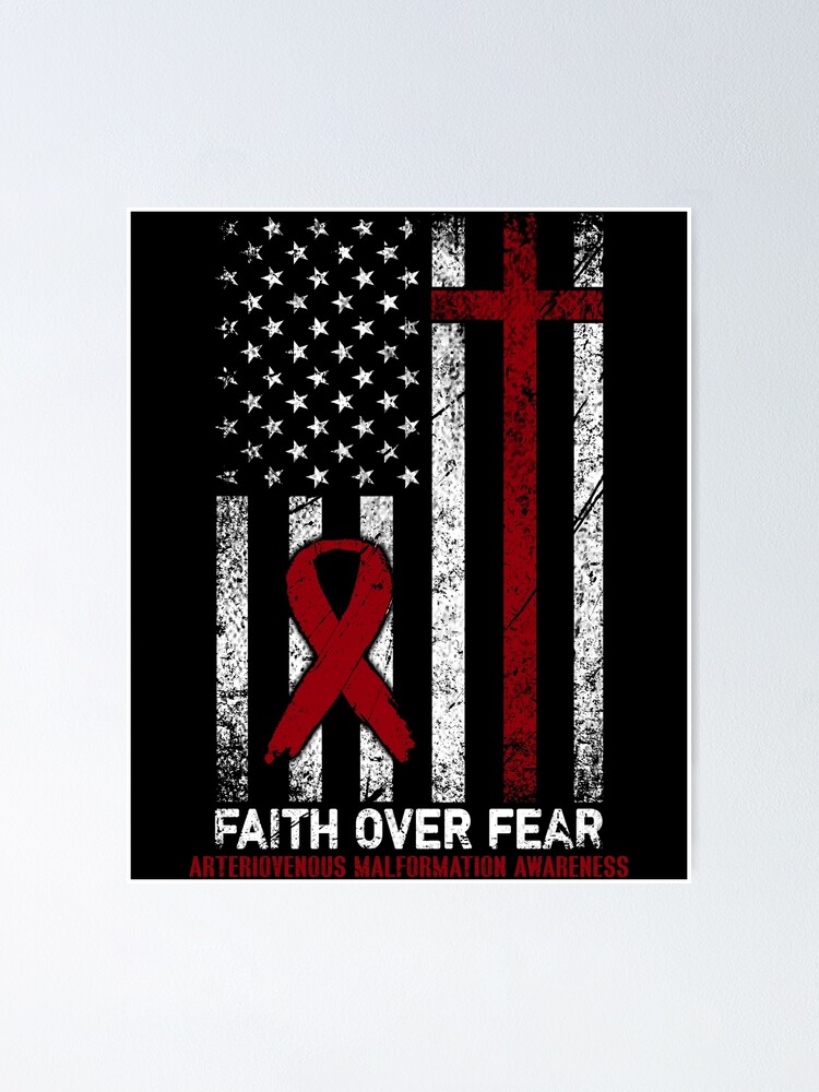 "Christian Distressed USA Flag Cross Faith Over Fears Arteriovenous ...