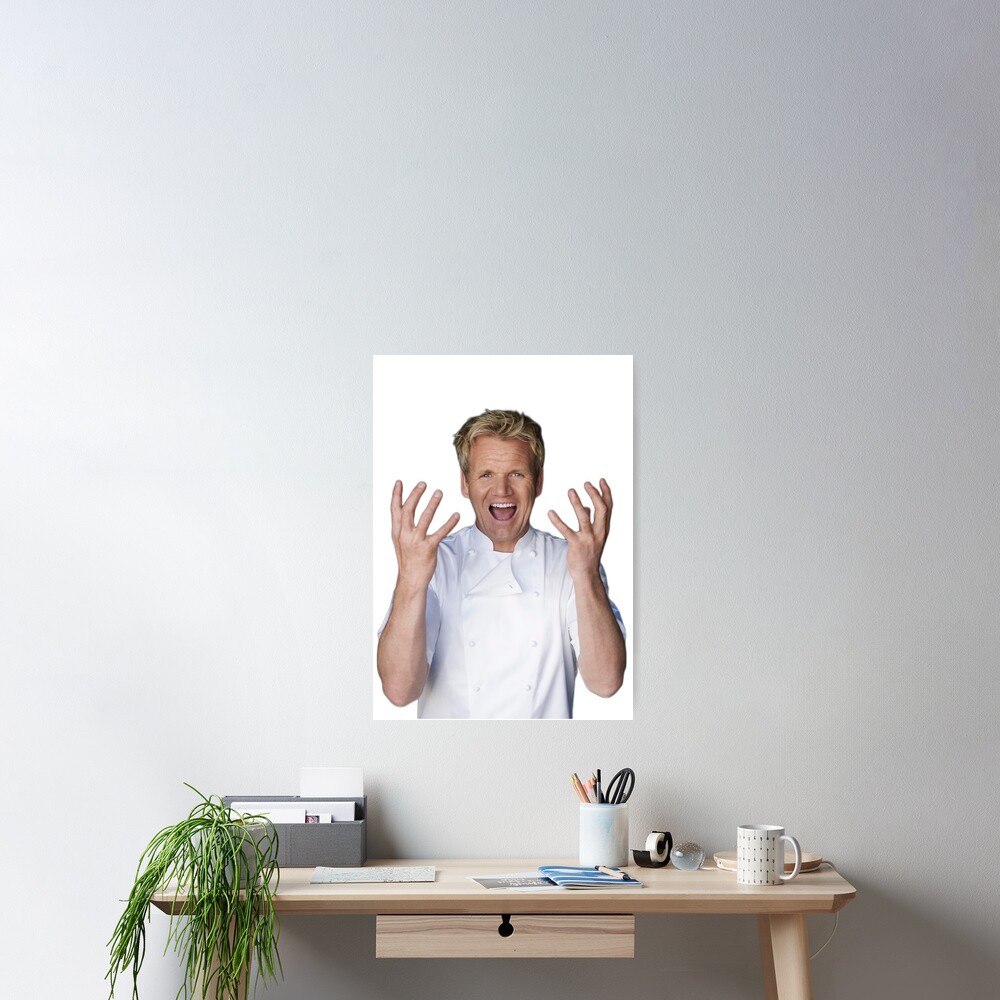 "Gordon Ramsay Cutout" Poster for Sale by chaoticvibes | Redbubble
