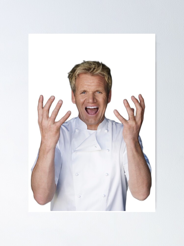 "Gordon Ramsay Cutout" Poster for Sale by chaoticvibes | Redbubble