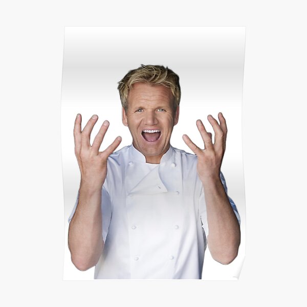 "Gordon Ramsay Cutout" Poster for Sale by chaoticvibes | Redbubble