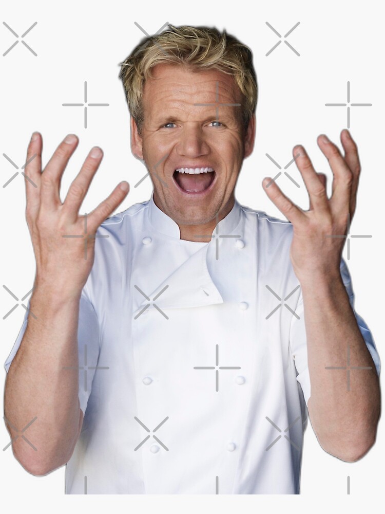 "Gordon Ramsay Cutout" Sticker for Sale by chaoticvibes | Redbubble