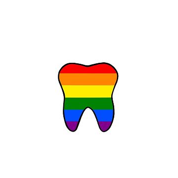 "Rainbow pride tooth" Sticker for Sale by BadoCatto | Redbubble