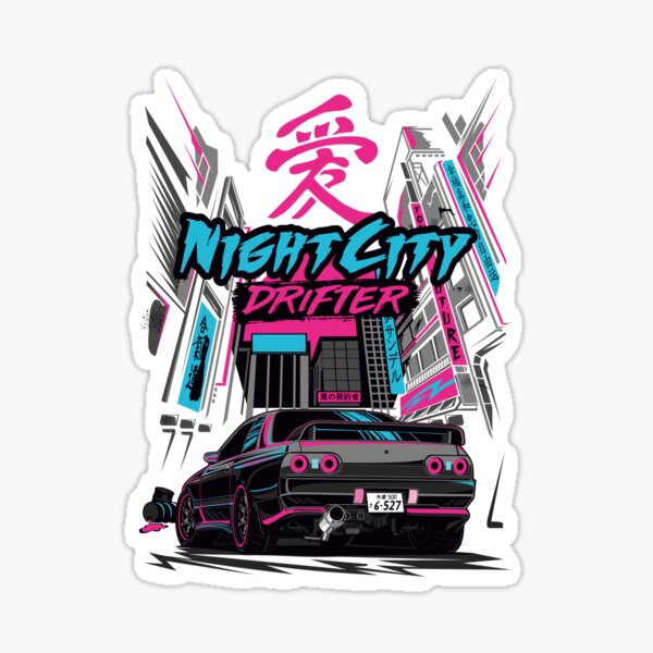 "Drifter. Skyline R32 GTR Nissan" Sticker for Sale by RACING FACTORY ...