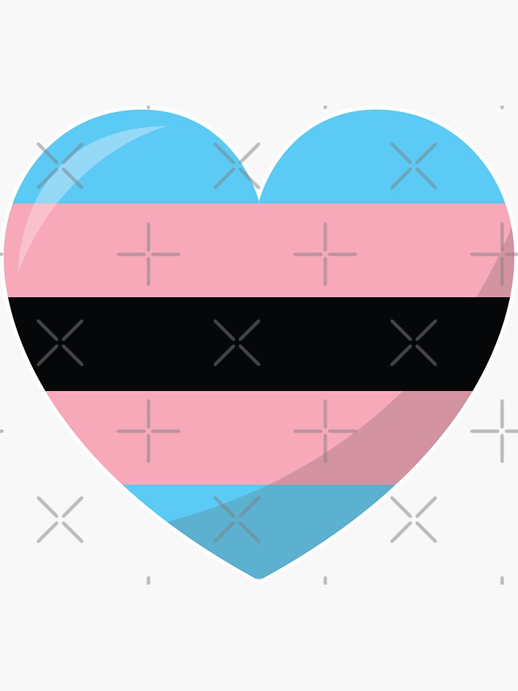 "Black Trans Pride Heart Gift, Black Transexual Love, Black ...
