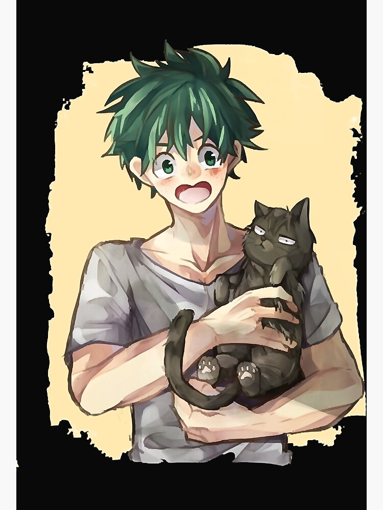 "Deku with The Cat Midoriya Izuku Boku No Hero Academia " Photographic ...