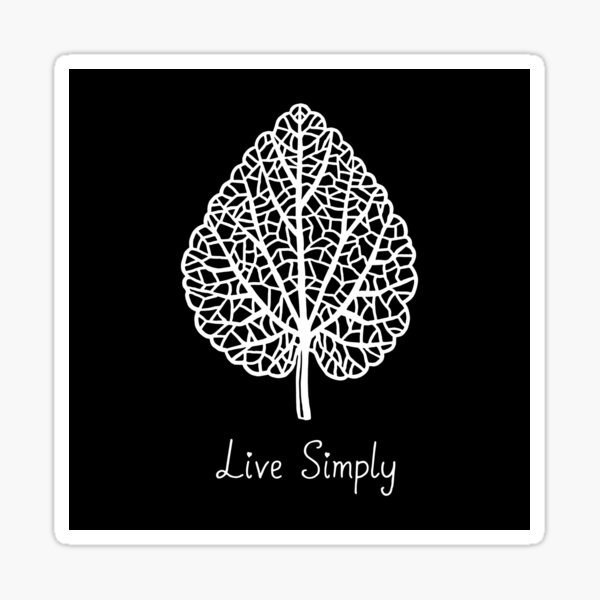 "Live Simply" Sticker for Sale by wanungara | Redbubble