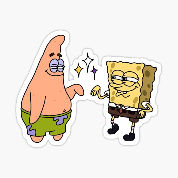 "nonbinary pride spongebob" Sticker by eliseabbott | Redbubble